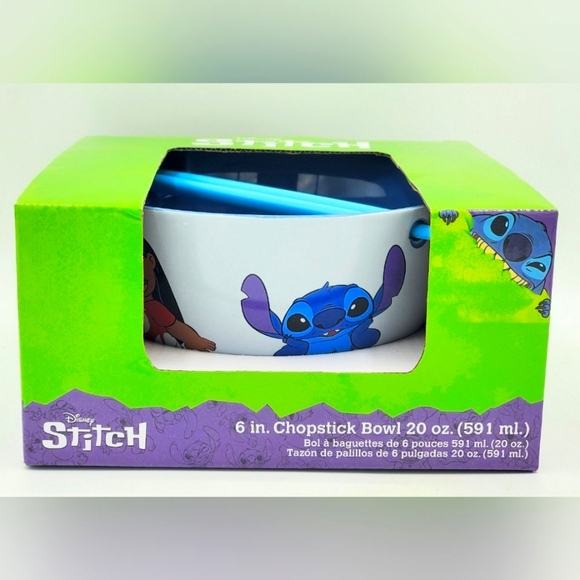 Disney | Dining | Disney Stitch 6 Chopstick And Bowl Set2oz | Poshmark